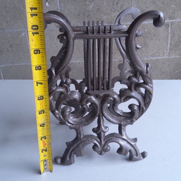 Storage & Organization | Vintage Retro Cast Iron Lyre Harp Metal Music ...